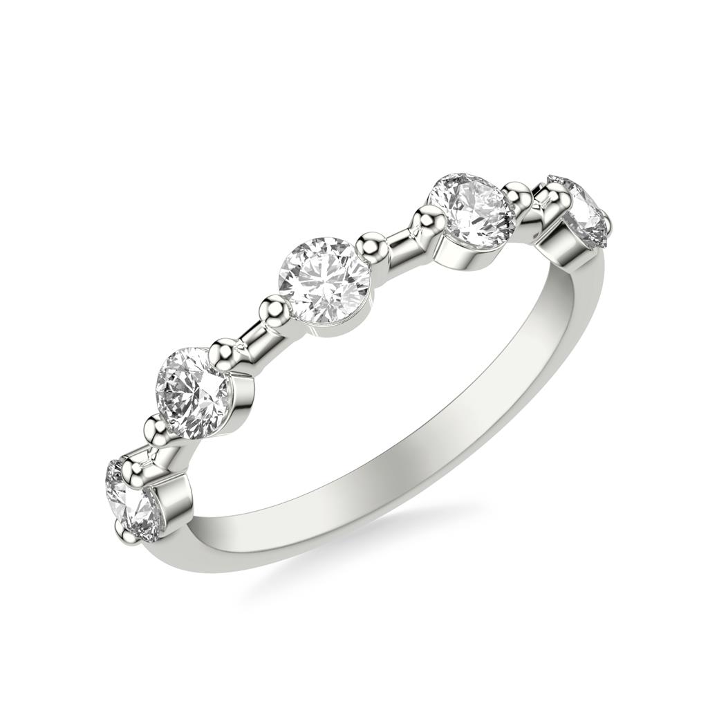Modern Five Stone Diamond Band with Spaces | Kranich's Inc